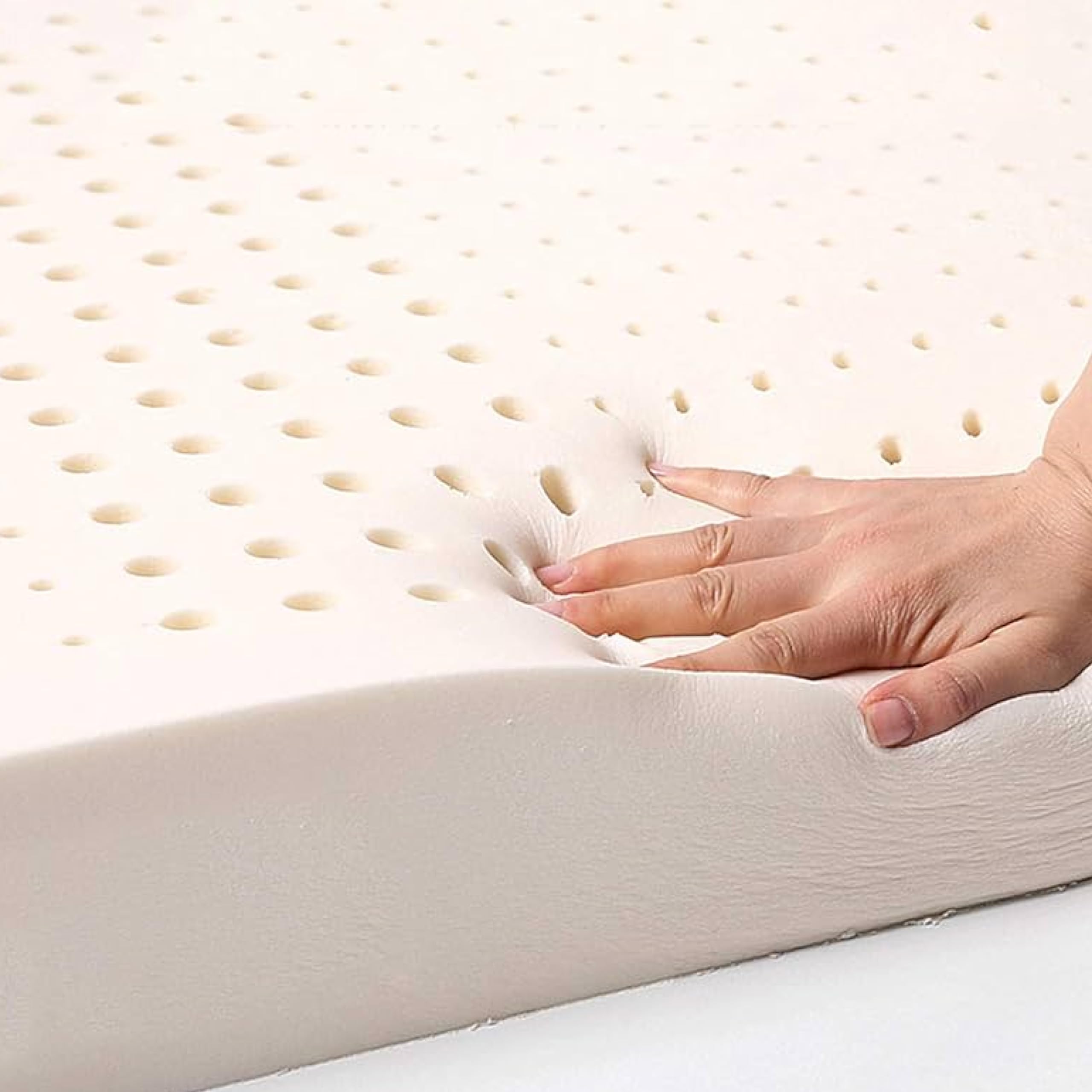 100% Natural Latex Mattress Topper - Medium - 3" Thick, Queen Mattress Topper