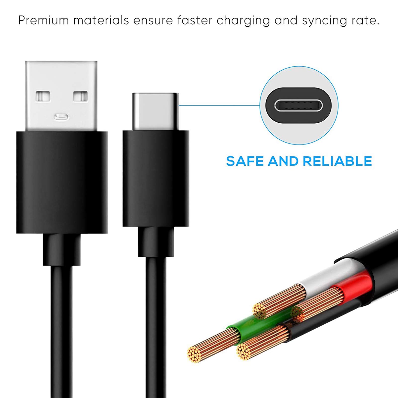 USB C wall Charger Charging Cable Cord Wire Compatible for OontZ Angle 3 Ultra (4th Gen) Angle 3 (4th Gen), Marshall Stockwell II, W-King X10 T9 D9 D8 D7, Alpatronix AX500 AX600 Bluetooth Speakers