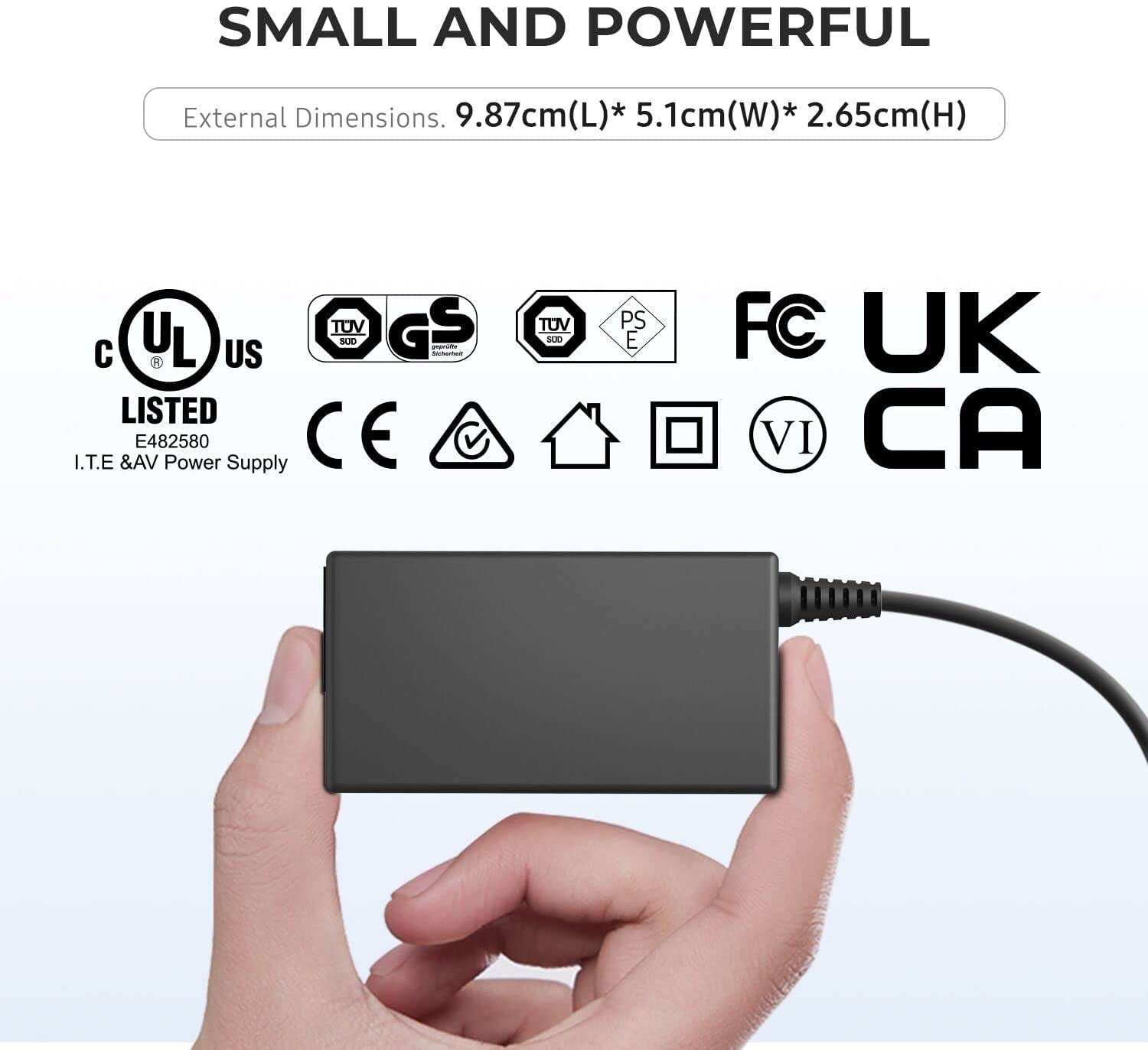 24V Power Supply,HKY 65W Universal AC Adapter with 10 Extra DC Plugs,AC to DC,for Massage Gun,LED Strip Light,Sound bar,CCTV Camera System,LED Display,LCD Monitor,3D Printer,Scanner,Speaker