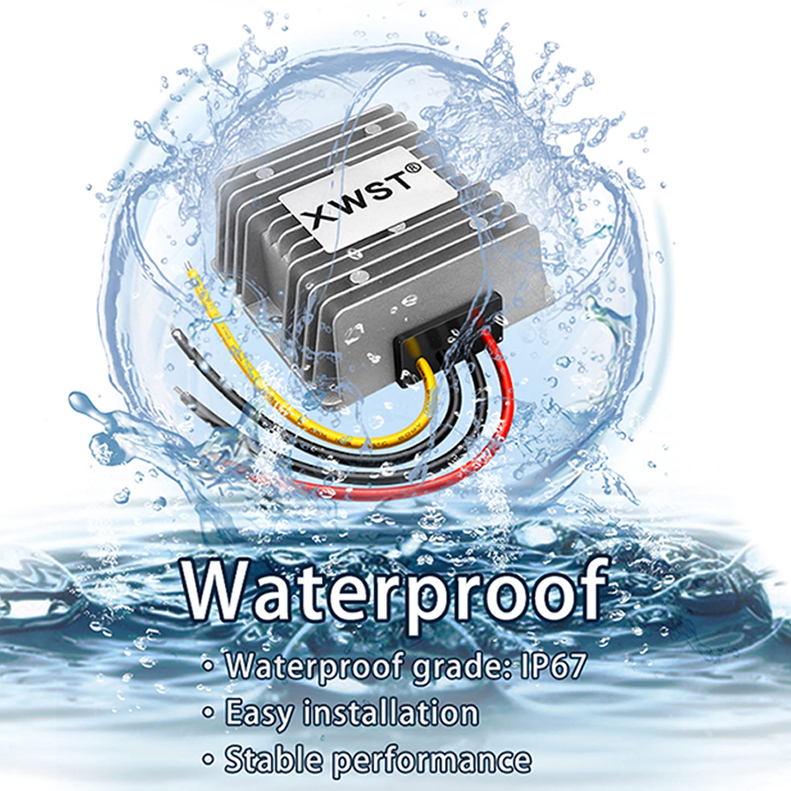 DC DC 12V to 15V 10A Step-up Module,Boost Converter 9V-13V to 15V Voltage Regulator,Waterproof Power Adapt 150W 15V Volt Transformer Module(12V to 15V 10A)