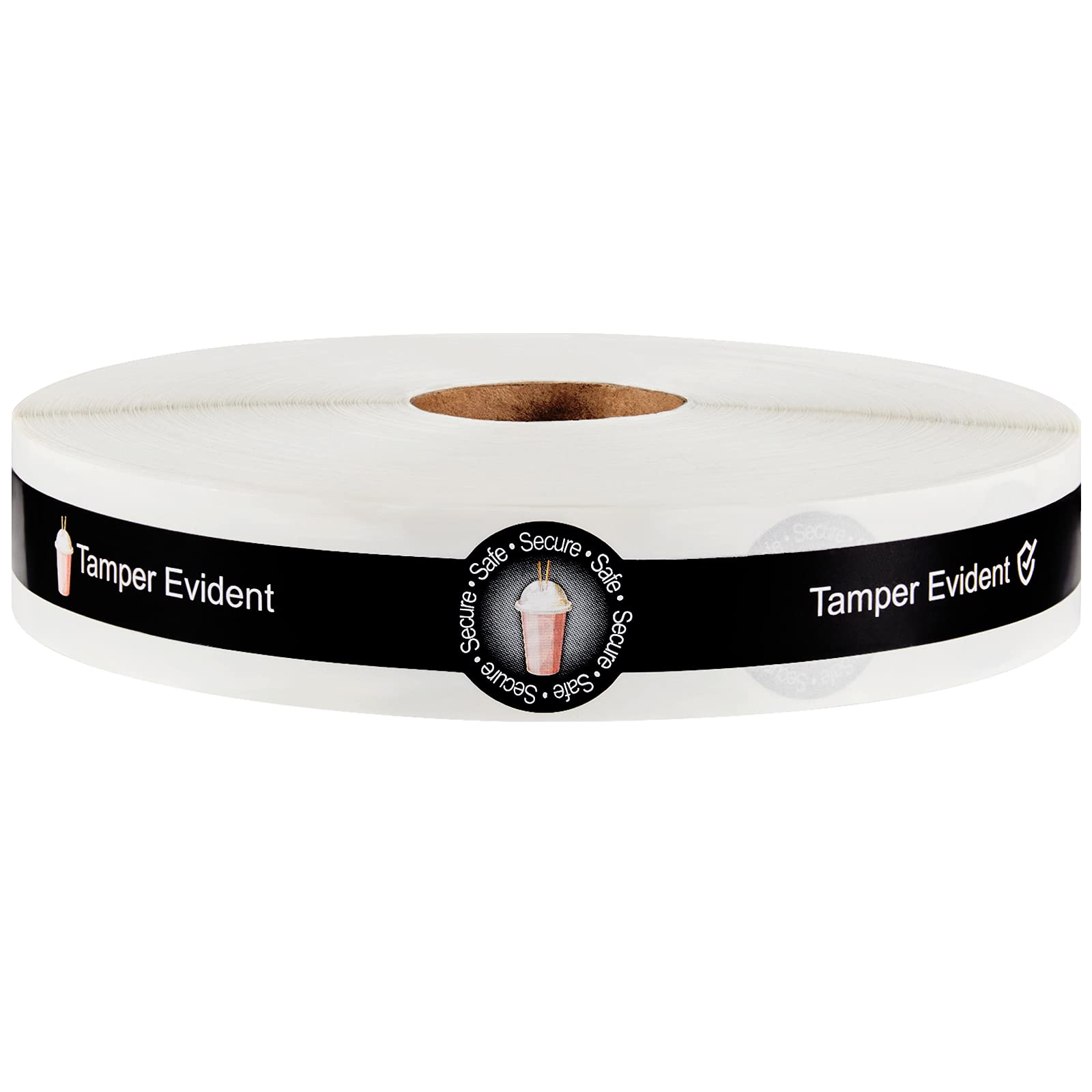 600 Pieces Safe Secure Tamper Evident Seals for Drink Lids, Food Delivery Stickers Sealed for Freshness Labels Drink Food Coffee Milk Tea Ice Cream Seal Stickers