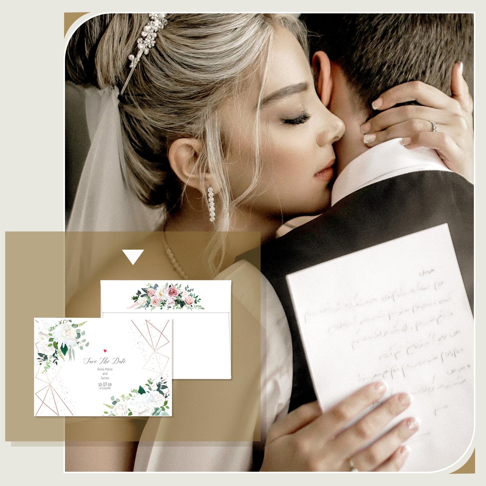 Goefun Blank Note Cards and Envelopes 5 x 7 Flat Cardstock and A7 Envelopes Self Seal 100 Pack for Wedding, Invitations, DIY Cards, Thank You Cards & All Occasion (Unfolded)
