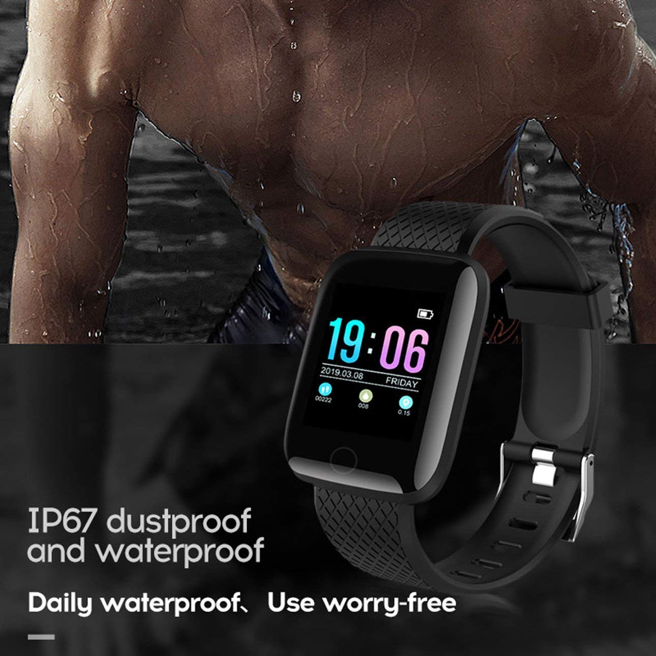 116 Plus Smart Watch 1.3 Inch Tft Color Screen Waterproof Sports Smart Watch