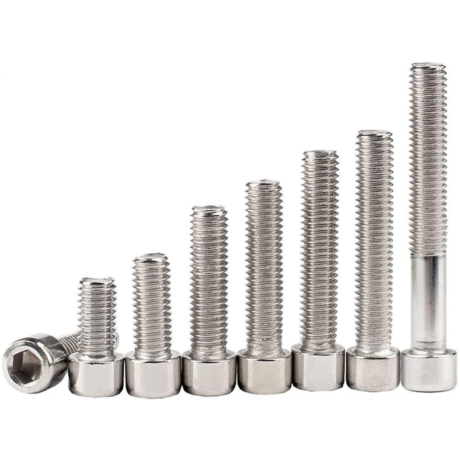 50 Pcs M3-0.5x12mm Stainless Steel Hex Socket Head Cap Screws Bolts Inner Hex Socket Bolt DIN 912