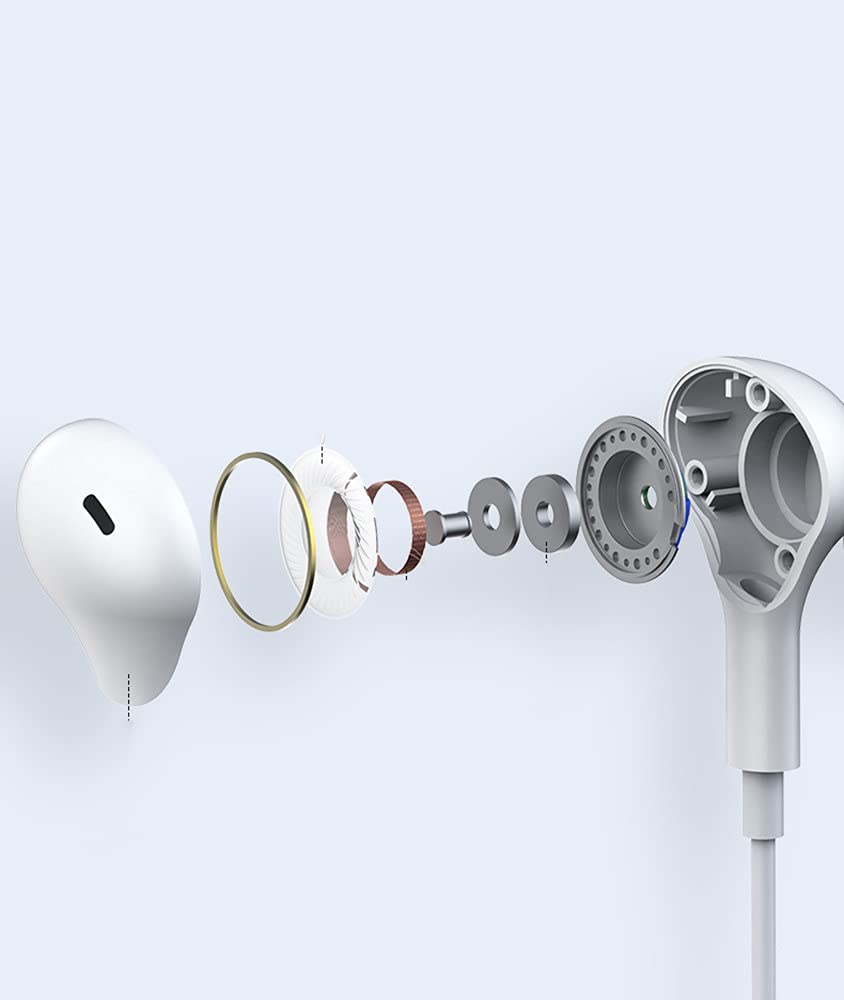 eMorevalue 538EM Wired In Ear Earbuds Noise Cancelling Headphones with 3.5mm Jack - A-White