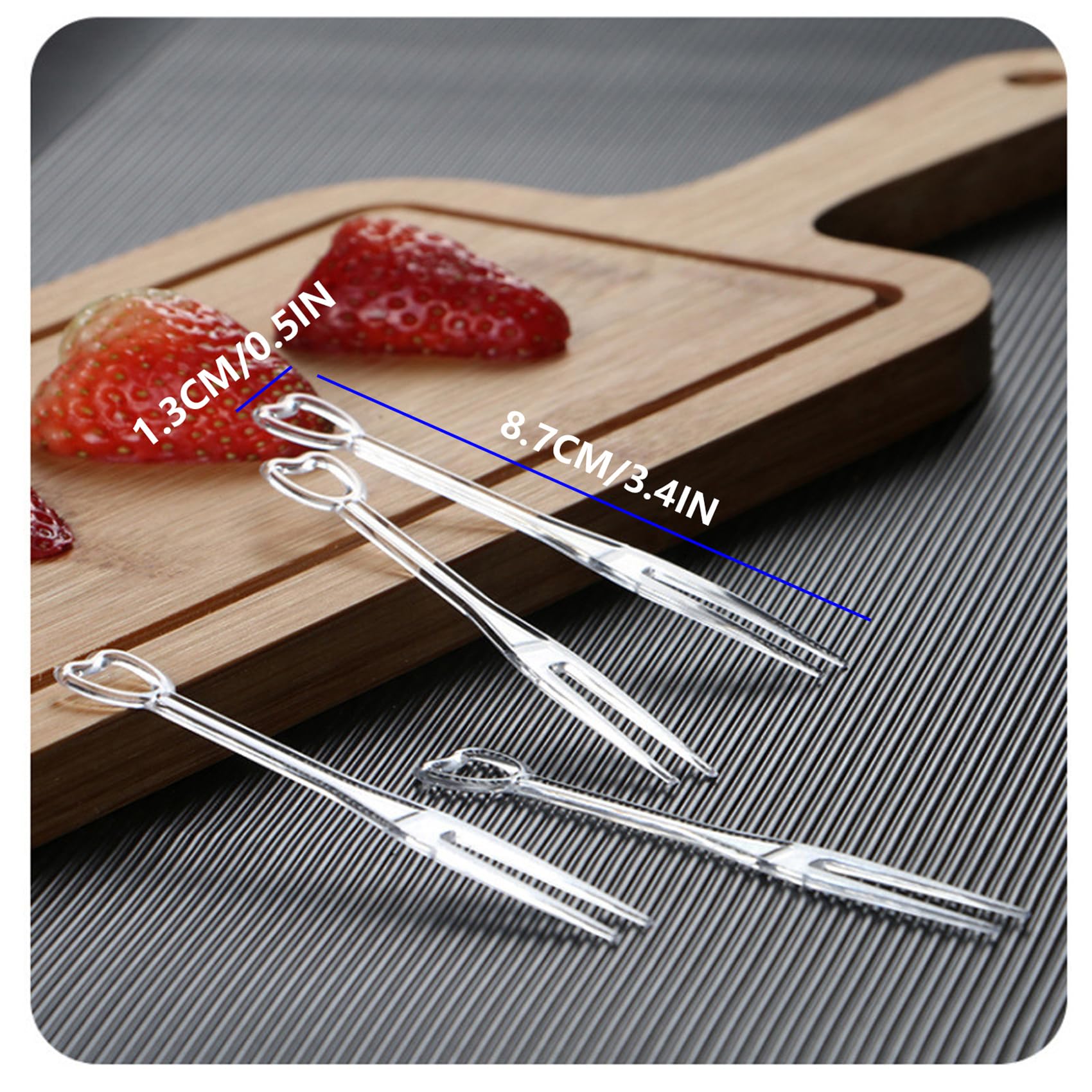 1000PCS Disposable Plastic Fruit Forks, Cake Forks, Mini Cocktail Tasting Forks, ThickenedForks for Fruits, Desserts, Cheese Cubes, Snacks (Black)