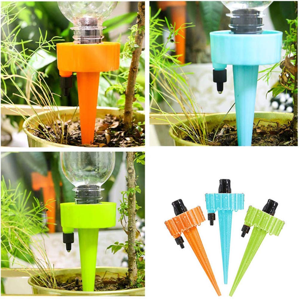ARTEM Self Plant Watering Spikes Auto Drippers Irrigation Devices Vacation Automatic Plants Water System with Adjustable Control Valve Switch Design for Houseplant, Gardenplant, Officeplant 12 Pack