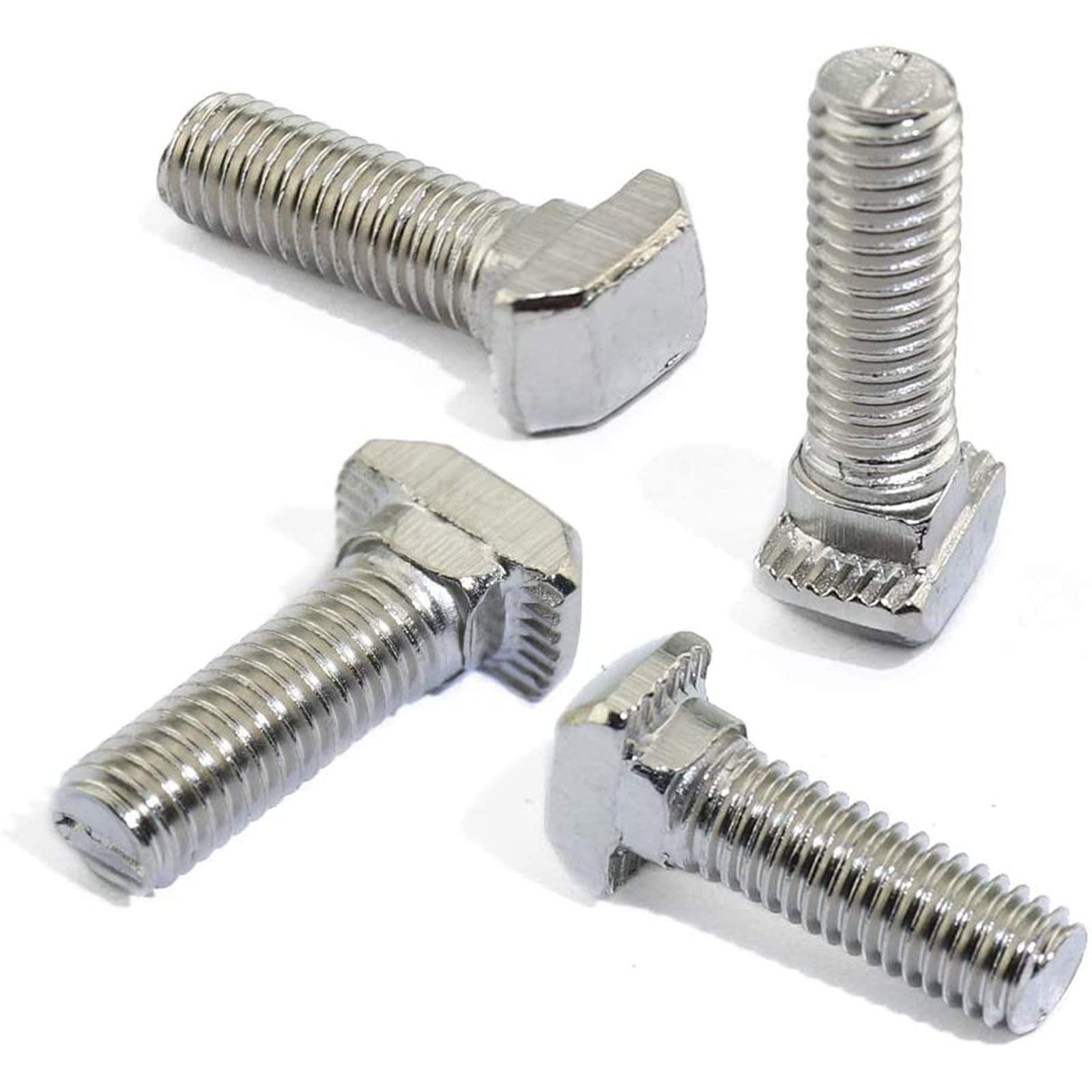 20 Pcs M6 x 25mm Thread T Slot Drop-in Bolt T-Bolt Hammer Head Bolt T Screw Stud for 3030 Series Standard 8mm T-Slot Aluminum Extrusion Profile (3030 Series)