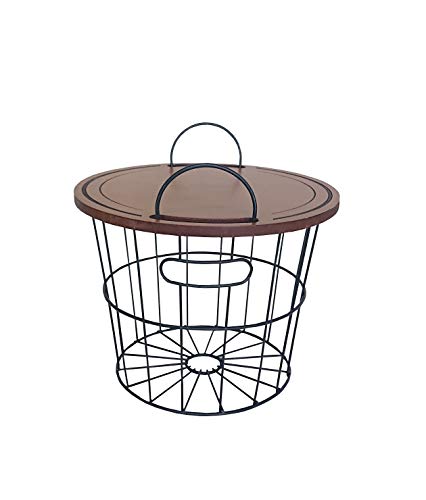 Abite Storage Box, Takelich Round Basket, 8.7 x 8.7 x 8.3 inches (22 x 22 x 21 cm), Black, Round