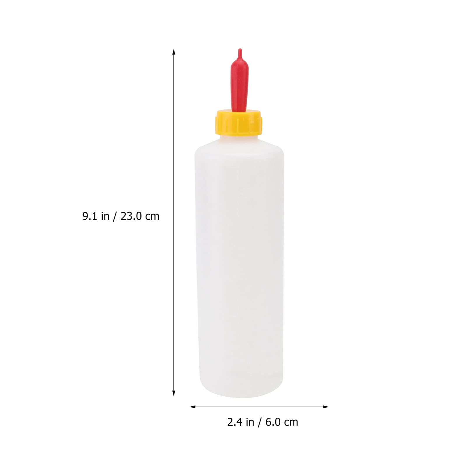 Yardwe 5 Sets Calf Lamb Milk Feeder 400ml Sheep Goat Cattle Bottle Livestock Feeding Bottle Bucket Pot Rearing Drinker Feeding Supplies
