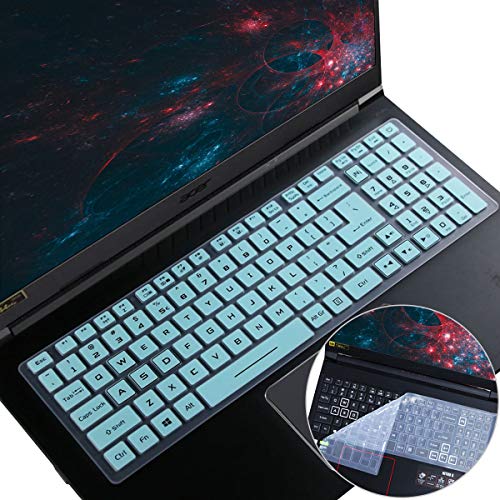 2PCS Keyboard Cover for Acer Nitro 5, Nitro 16 AN16-51/41, Nitro 17 AN17-51/41, Predator Helios 16 18 PH16-71 PH18-71, Predator Helios 300 PH315-55/54/53 PH317-53/54, Nitro 5 AN515-58/57/56/55//45/44