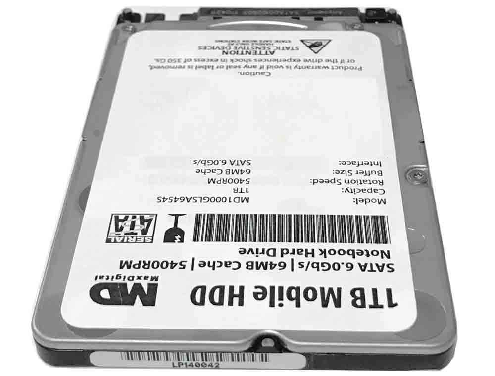 MaxDigitalData 1TB 5400RPM 64MB Cache (7mm) SATA 6.0Gb/s 2.5inch Mobile HDD/Notebook Hard Drive - 2 Year Warranty