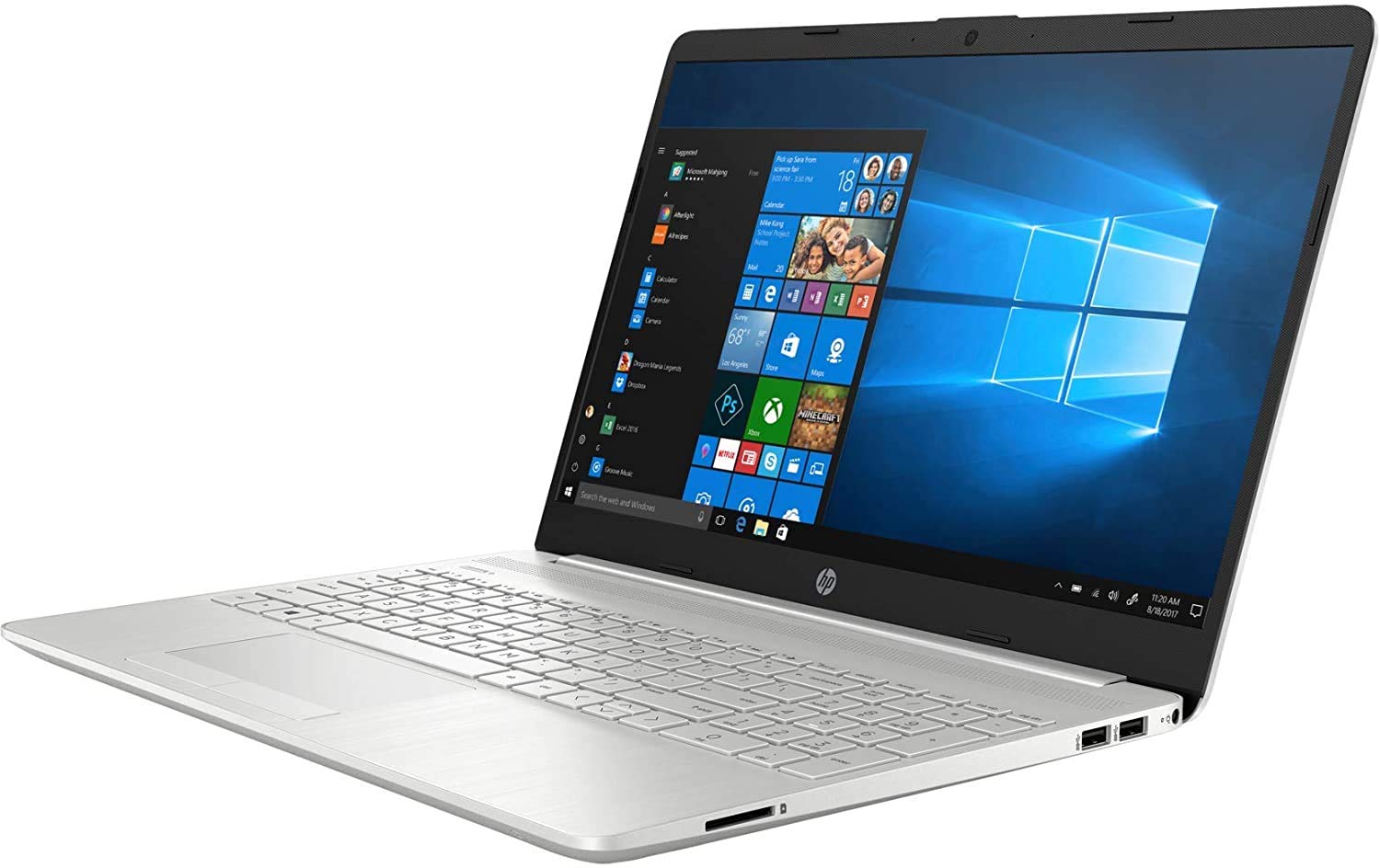 2021 HP 15 Business-Laptop, 15.6" HD Touchscreen, 11th Gen Intel Core i5-1135G7-Processor, Intel Iris Xe Graphics, Windows 10 Home, Backlit Keyboard, Silver, KKE-Mousepad (16GB-RAM | 512GB SSD)