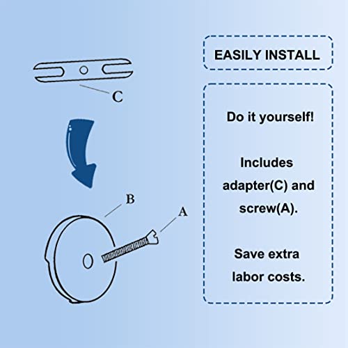 1-Hole Bath Tub Overflow Faceplate Single Hole Trim Bathtub Drain Over Flow Plate Cover With Matching Screw And Adapter Universal-Fits For Bathroom Replacing Plates, Brushed Nickel Finish