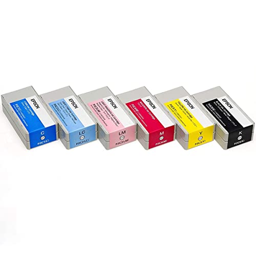C13S02A9991 Ink Cartridge 6 Color (Cyan, Yellow, Magenta, Black, Light Cyan, Light Magenta) Set for DiscProducer PP-100 PP-50 in Retail Packaging, Each