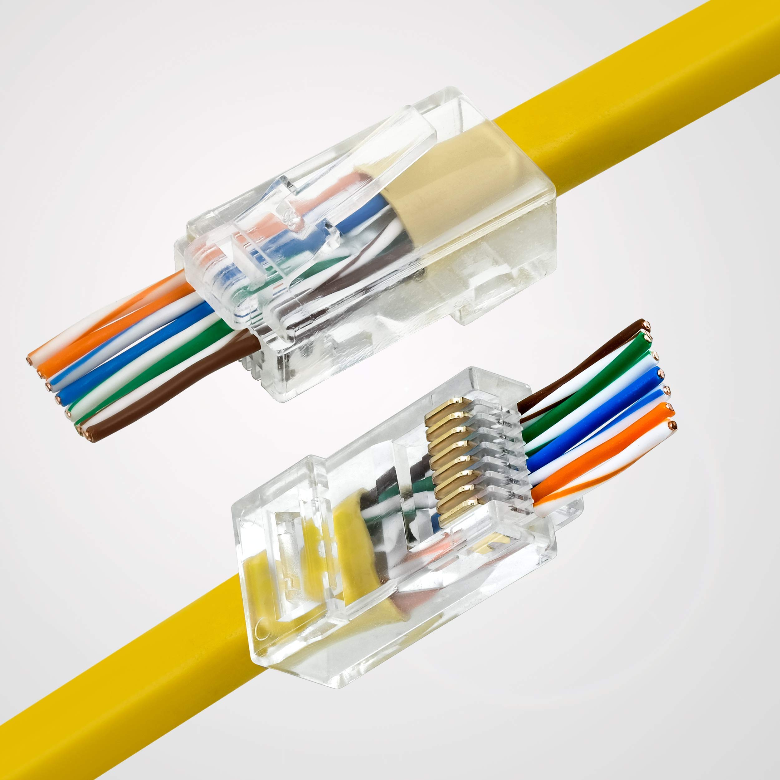 GTZ Bundle β 2 Items: Speed Termination Tool with 20 Pack of RJ45 Keystone Jacks + 200 Pack of Cat6 Pass Through Connectors