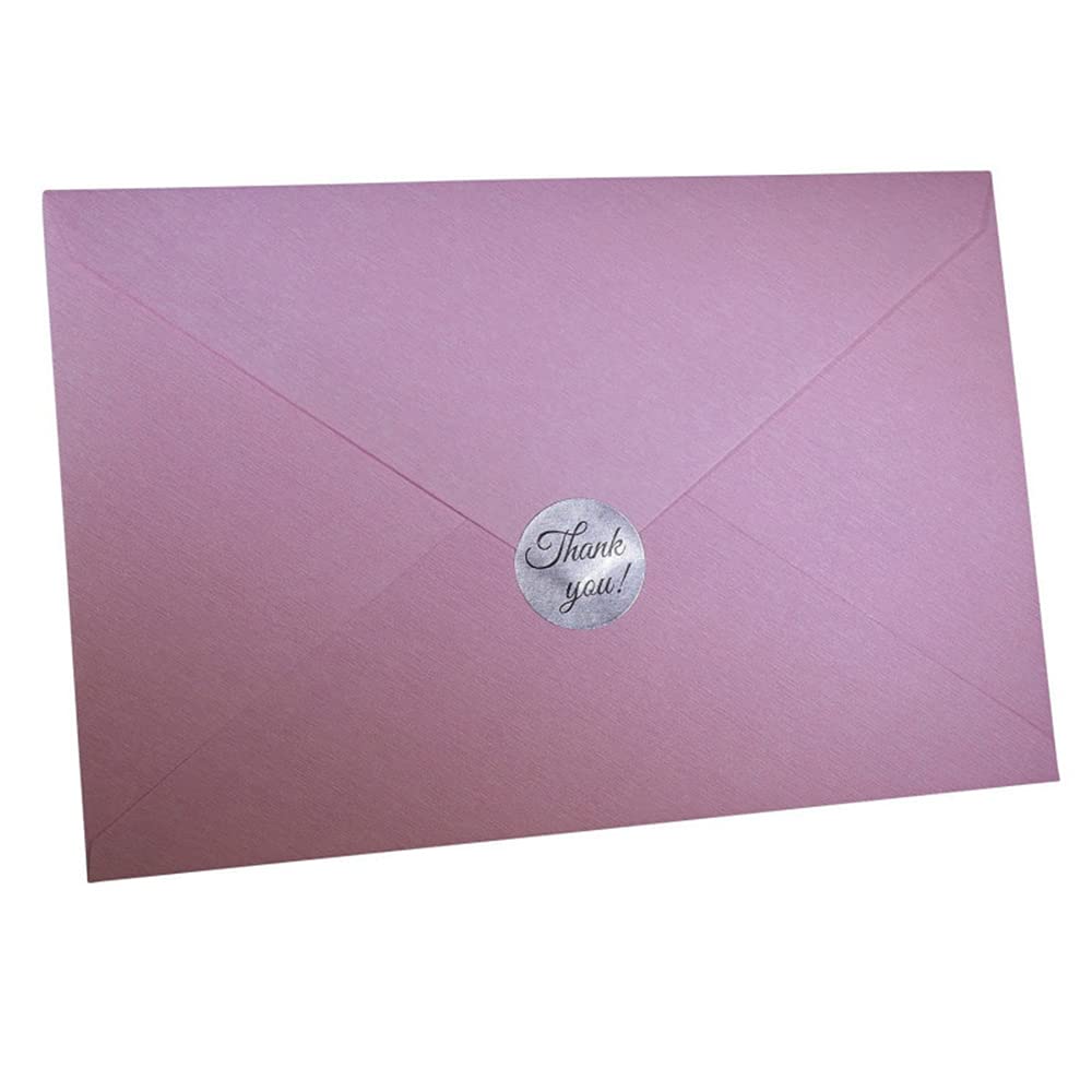 YOOMAO Silver Thank You Stickers Seal Labels 500pcs Labels Scrapbooking Stickers for Package Stationery Sticker 1 Inch