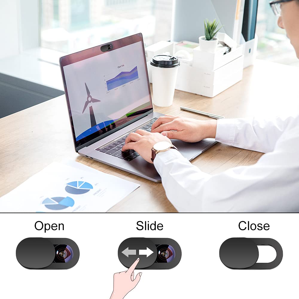 6PCS Ultra Slim Design Laptop Camera Covers Webcam Cover Security Camera Privacy Covers Protect Your Privacy Security for Mobile Phone, Laptop, PC
