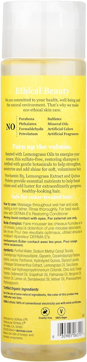 Derma E Restoring Shampoo and Conditioner Bundle Volume & Shine Restoring Shampoo (10oz) Volume & Shine Restoring Conditioner (10oz) – Intense Therapy Haircare