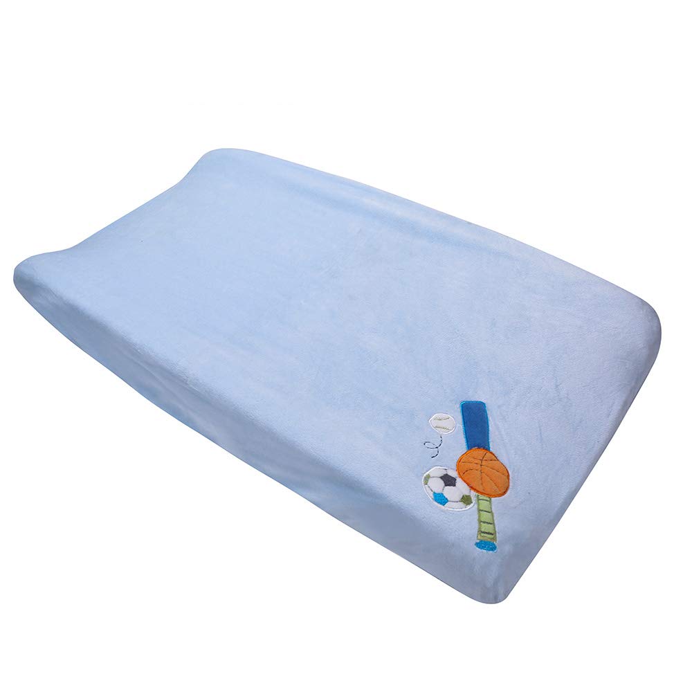 6 PCs Blue Sports Themed Nursery Crib Bedding Set Baby Boy Embroidery Ruby Soccer Basketball Baseball Cot Bedding Set