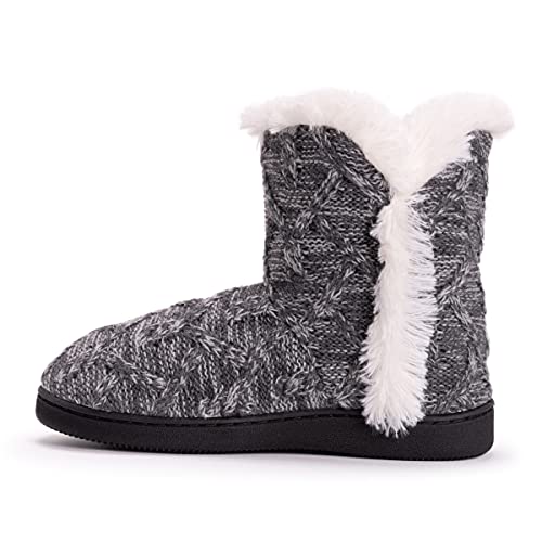 MUK LUKS baby girls Muk Luks® Women's Cheyenne Slipper, Grey Marl, Medium US