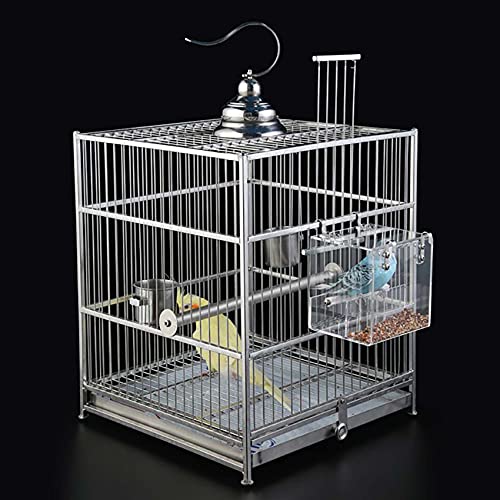 Bird Feeder Seed Catcher Tray Hanging Cup Food Dish for Cage for Small Birds Lovebirds Cockatiels Canaries Sun Conures, Second Generation Bird Feeder