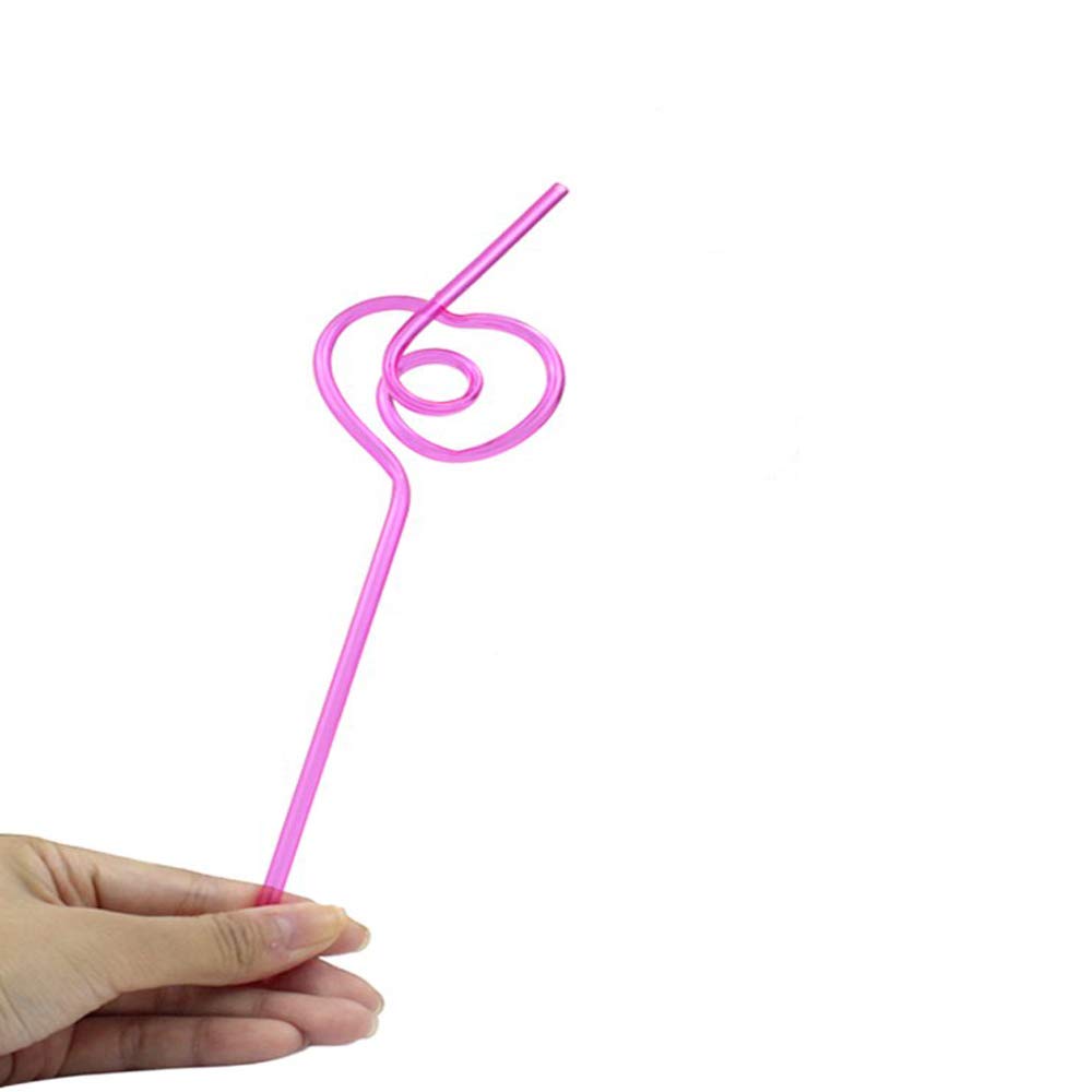 12 PCS Heart-Shaped Party Straws Drinking Sipping Straws, Novelty Props for Wedding Birthday Party…