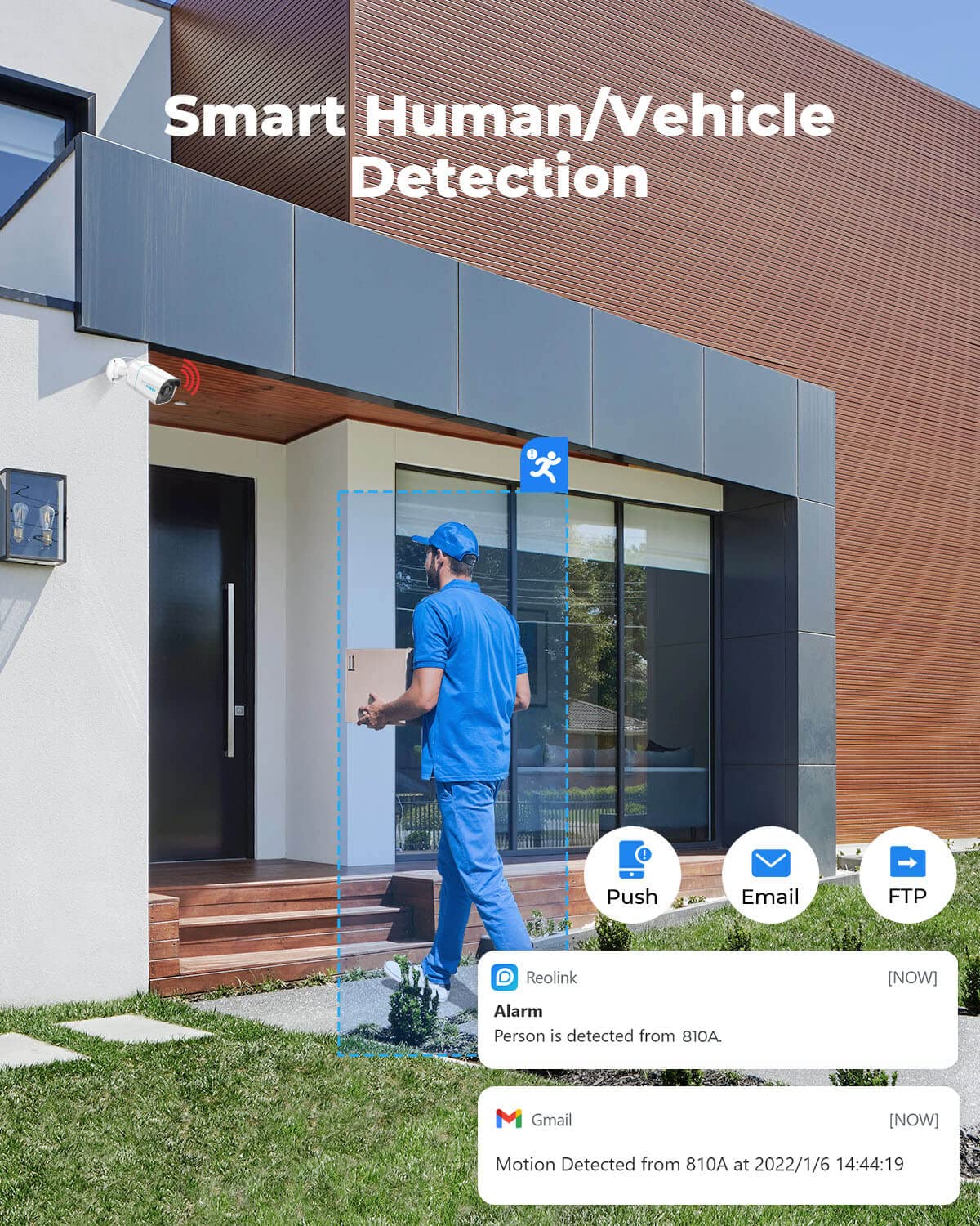 REOLINK 8MP PoE Home Security Camera RLC-810A with Smart Human/Vehicle/Pet Detection,Timelapse,100ft Night Vision,and RLC-811A with 123° FoV, 5X Optical Zoom for Outdoor Usage