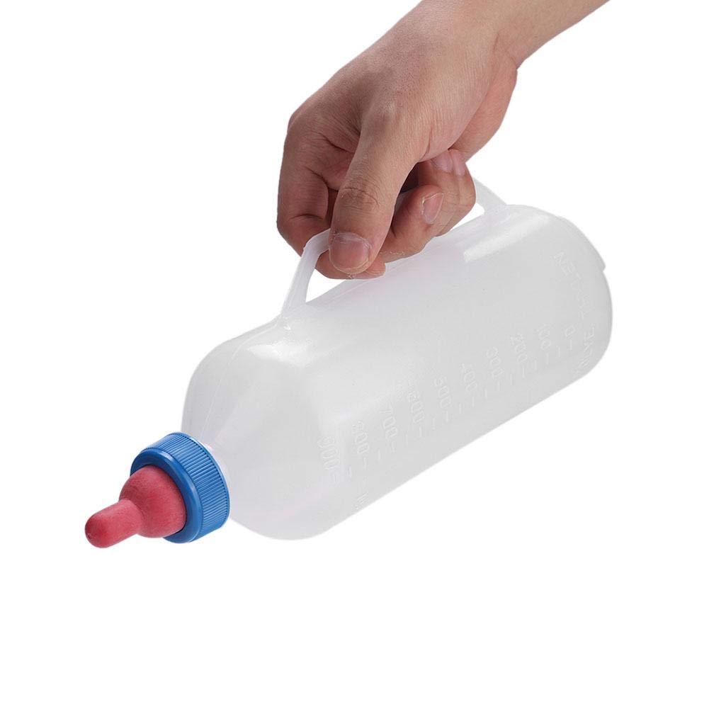 1L Baby Lamp Milk Feeder Bottle, Little Goat Calf Sheep Feeding Nursing Bottle Cup with Handle