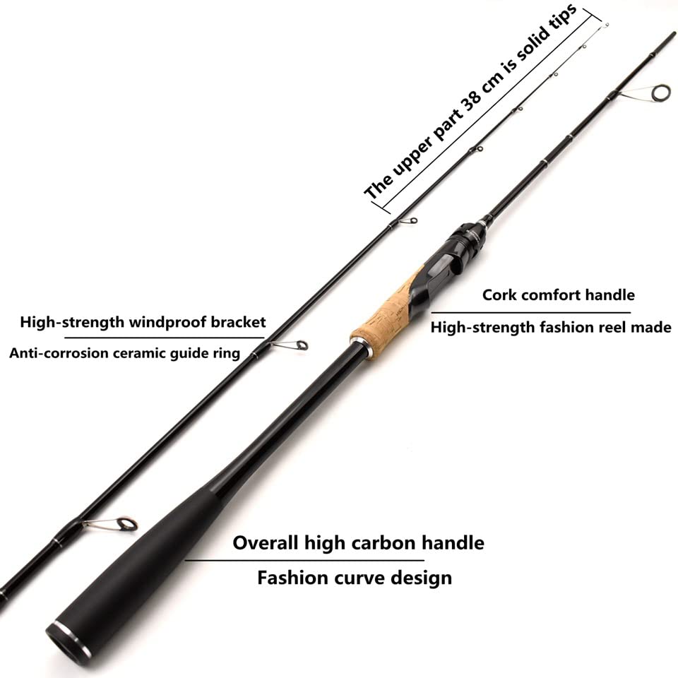 1.83M Fishing Rod M Power Solid Tips Carbon Lure Rod Spinning/Casting 4-28g Lure Weight Professional Pikes Fish Trout Rod ( Color : Casting Rod )
