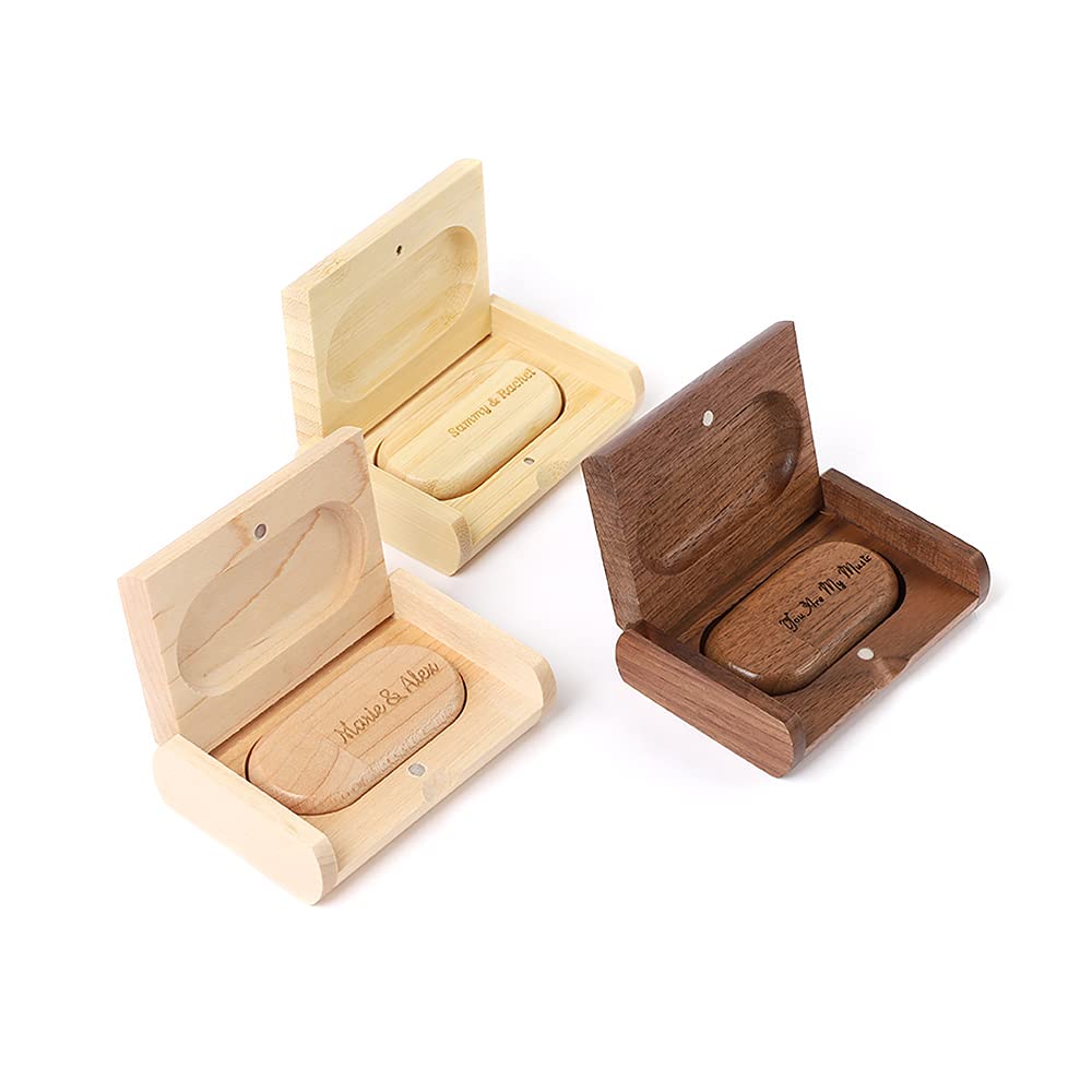 Customized Personalized U Disk 2G, 8G, 16G, 32G, 64G Logo Gift Commemorative Custom Logo Wooden USB Flash Drive, Personal Gift, Party Wedding (8G, Bamboo)