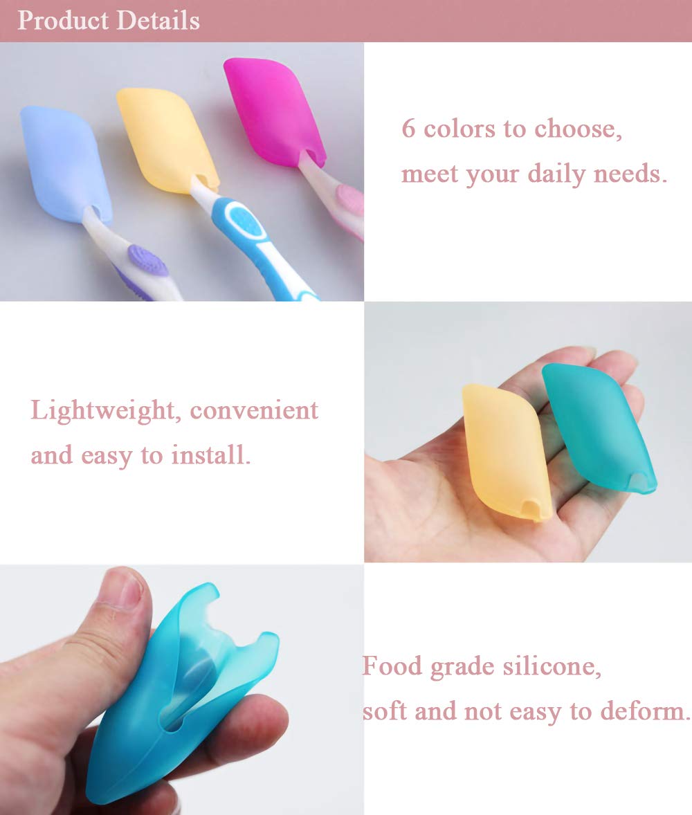 3 Pcs Toothbrush Covers, Silicone Toothbrush Cover Cases, Toothbrush Head Case Holder Protectors