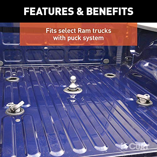 CURT 60638 OEM Puck System Gooseneck Hitch Kit, Fits Select Ram Trucks, 38,000 lbs. GTW, 2-5/16-Inch Ball, Pucks Required