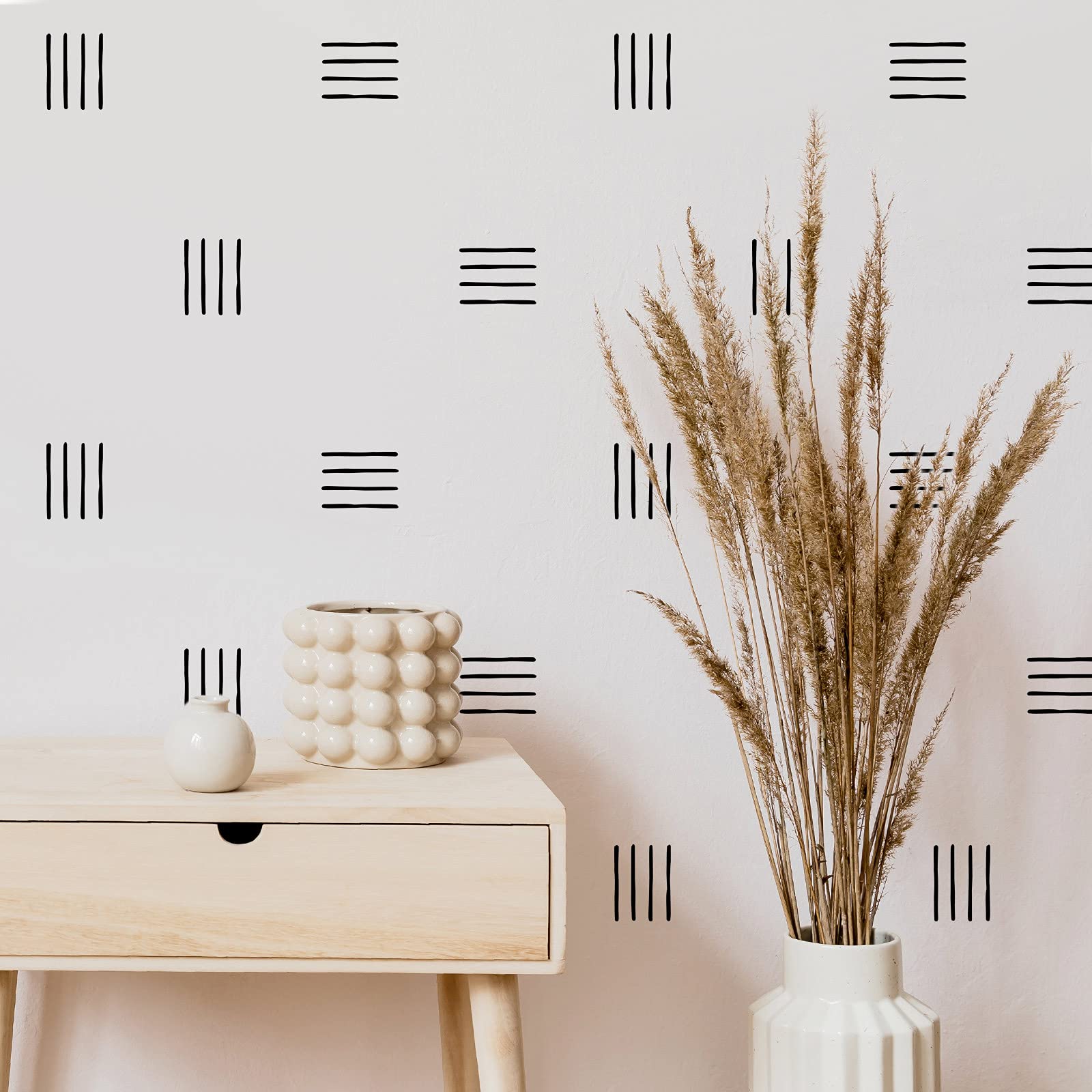 240 Pcs Line Wall Decals Modern Wall Stickers Boho Line Wall Stickers Abstract Wall Art Decor Black Line Wall Stickers Removable Peel and Stick Modern Stickers for Nursery Room Farmhouse Decor