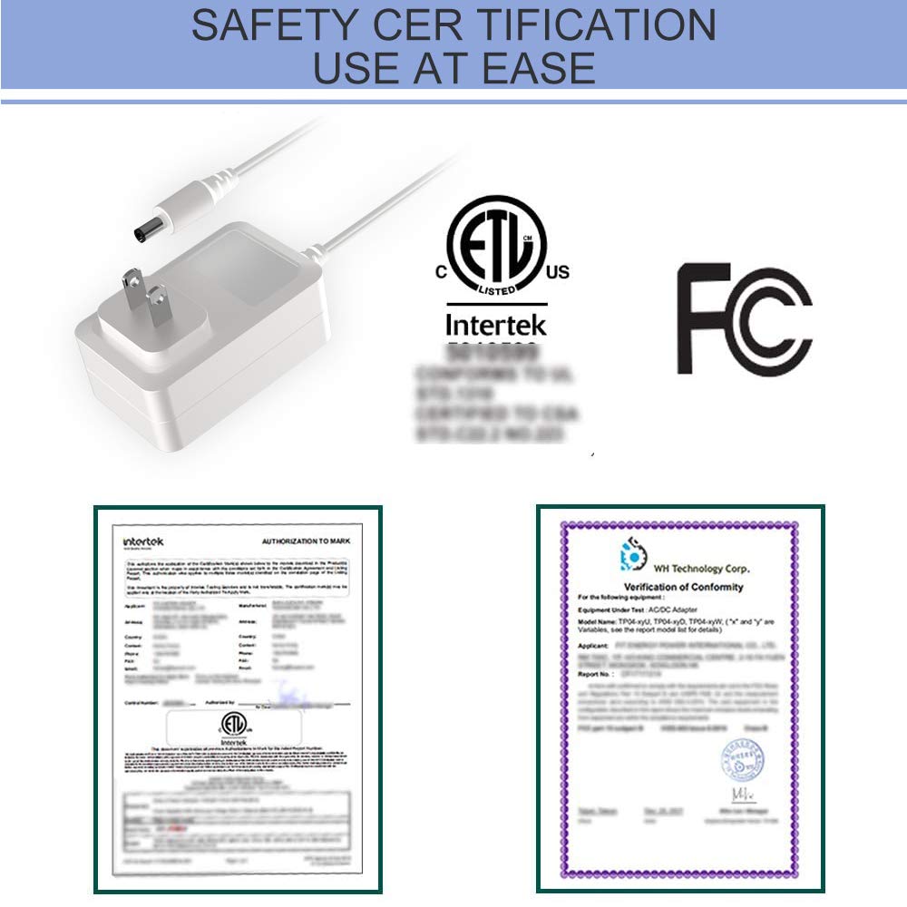 24V 1A Power Supply Adapter, 100V-240V AC to DC 24 Volt Transformer 1000mA 850mA 650mA 500mA 300mA 200mA Charger for 5.5x2.1mm Strip Lights Aroma Humidifier Diffusers DC Pump CCTV Cameras System.