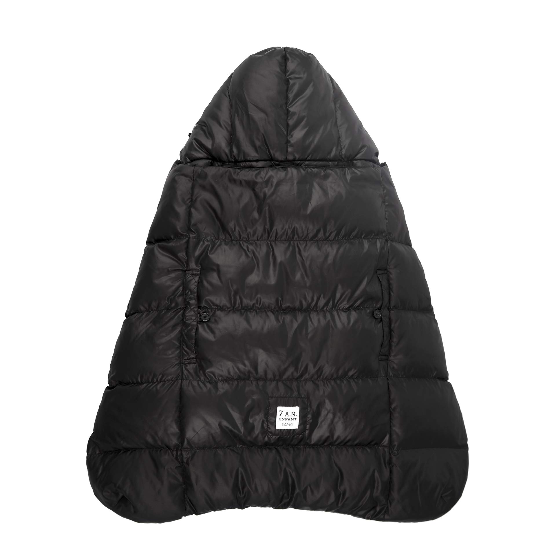 7AM Enfant Baby Carrier Cover - K-Poncho Universal Winter Ultra Soft Plush Lining, Multifunction Stroller & Car Seat Blanket Cover, Water Repellent Bunting Bag for Cold Weather | 0-3T