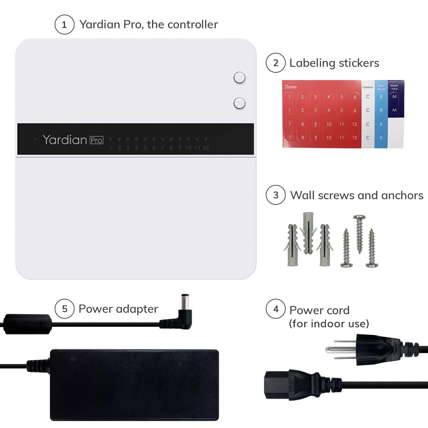 Aeon Matrix Yardian Pro 8 Zone Smart Sprinkler Controller with IP56 UV-Resistant Weatherproof Outdoor Enclosure - Control Buttons, HomeKit, Alexa, Google Assistant, Enhanced Wi-Fi, RJ45