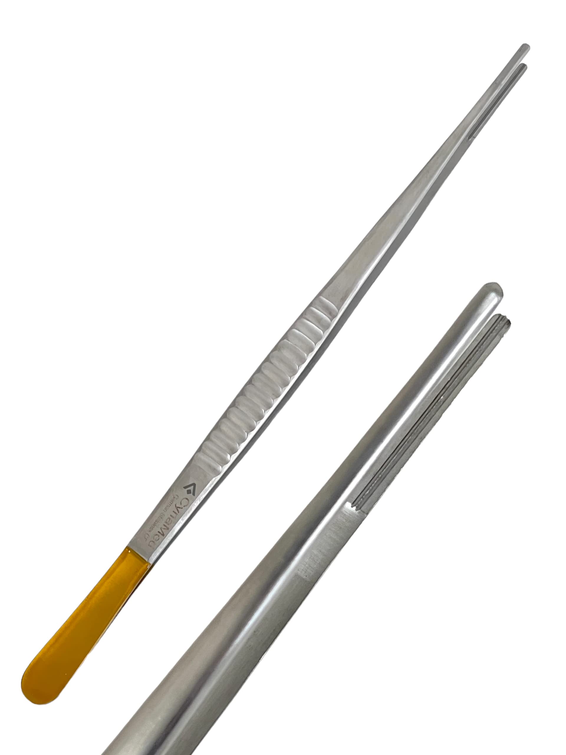 1 EACH PREMIUM GERMAN 8" DEBAKEY ARTERY ATRAUMATIC TISSUE GOLD HANDLE FORCEP INSTRUMENT