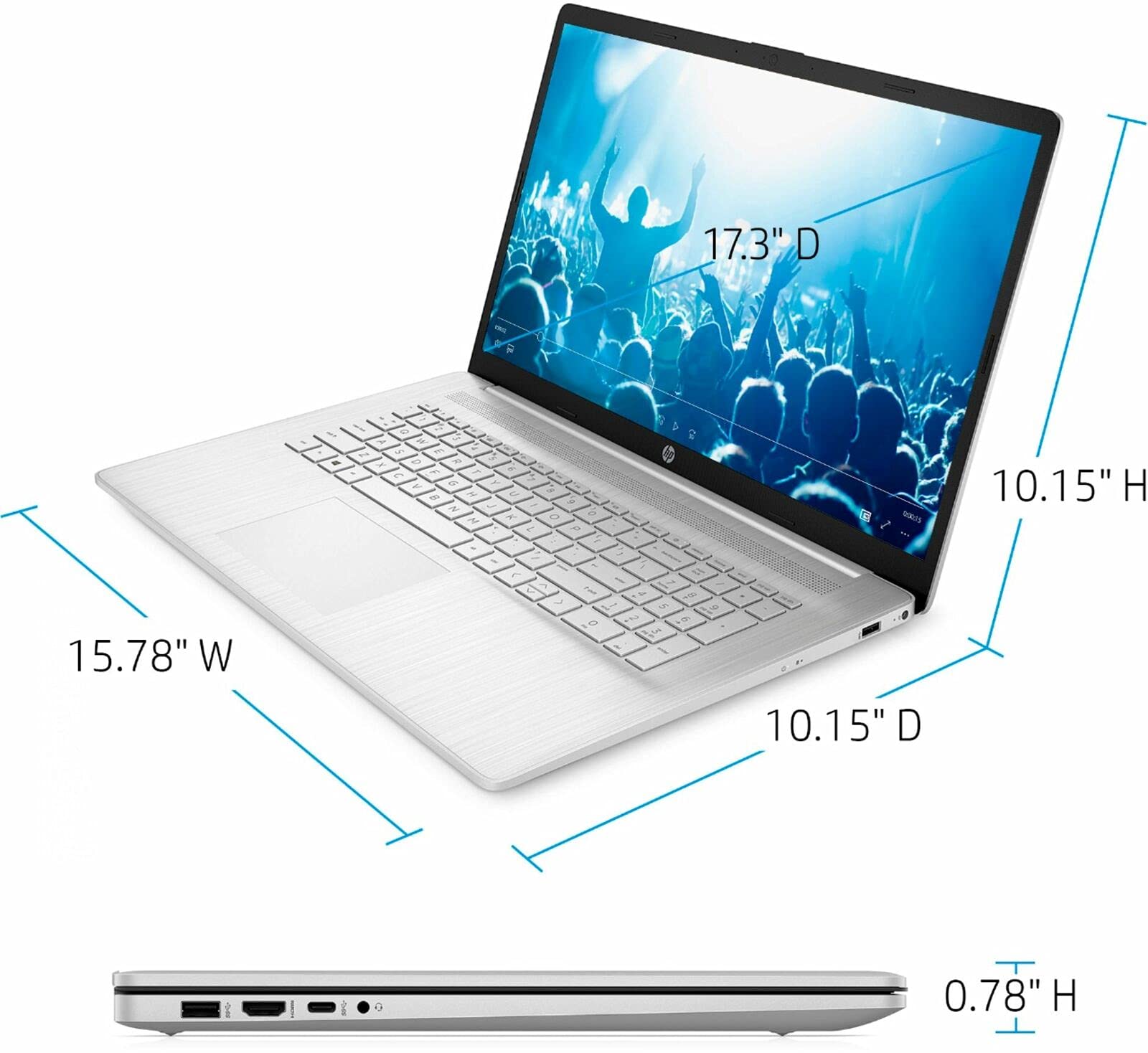 2022 HP Pavilion Laptop, 17" HD+ (1600 x 900) LED Display, AMD Athlon Silver Processor, Radeon Graphics, 16GB RAM, 1TB PCIe SSD, Fingerprint Reader, Wi-Fi 6, BT 5.0, Windows 10, Rose Gold (Renewed)