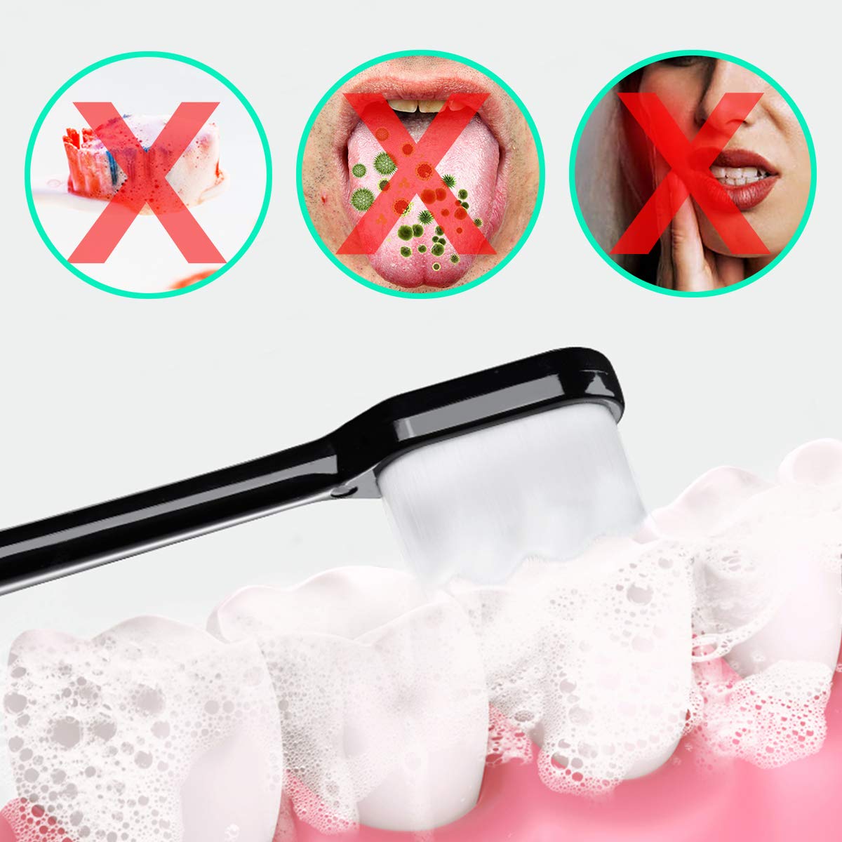 6 PCS Upgraded Extra Soft Floss Toothbrush Ultra Soft-bristled Sensitive Toothbrush Manual Micro Nano Toothbrush Good Cleaning for Adult Teeth Kid Children, No Harm to Gum
