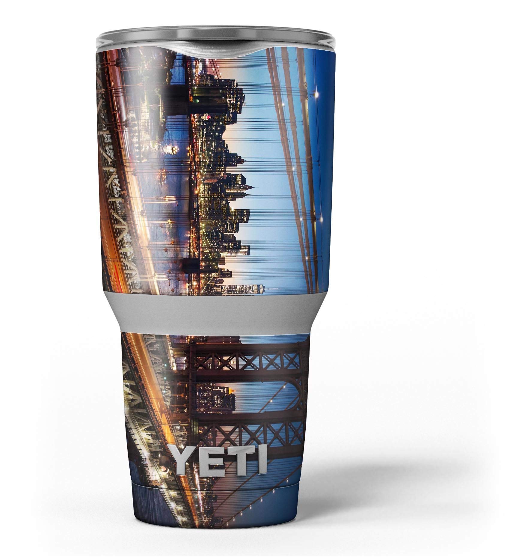 Design Skinz Brooklyn Glimpse - Skin Decal Vinyl Wrap Kit compatible with the Yeti Rambler Cooler Tumbler Cups