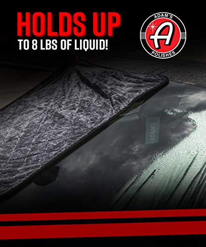 Adam's Jumbo Plush Drying Towel 33 x 29 inches 1500 GSM - The Most Absorbent Microfiber Drying Towel You Have Ever Used (1 Pack)