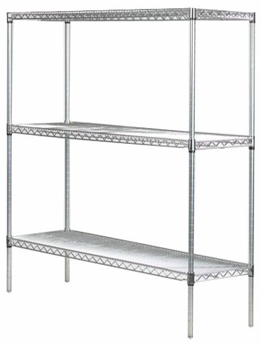 Omega 18" Deep x 60" Wide x 36" High 3 Tier Gray Starter Shelving Unit
