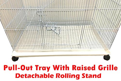 55" Extra Large 5 Levels 3/8-Inch Tight Spacing Ferret Chinchilla Sugar Glider Rats Mice Wire Cage for Small Animal