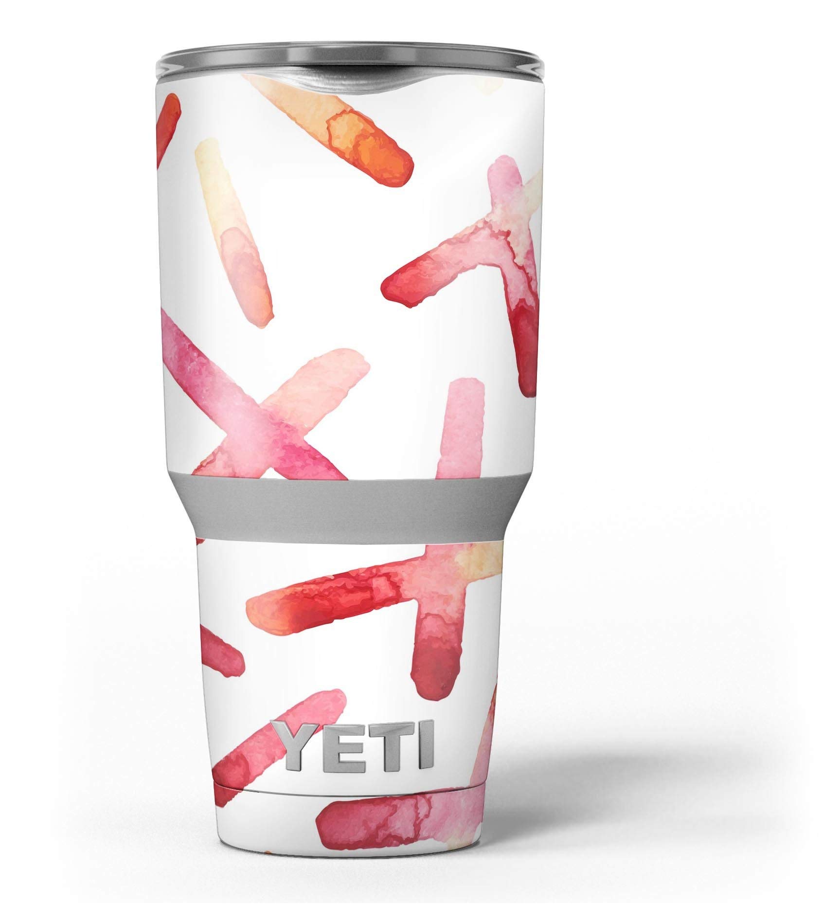 Design Skinz Pink and Orange Microscopic Lens - Skin Decal Vinyl Wrap Kit Compatible with The Yeti Rambler Cooler Tumbler Cups