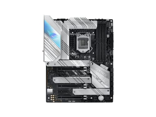 Asus ROG Strix Z590-A Gaming WiFi II LGA1200(Intel 11th/10thGen)ATX WhiteScheme Gaming Motherboard (14+2PowerStages,DDR4 5133,WiFi6 AX201,Intel2.5Gb LAN,Thunderbolt4,3x M.2/NVMe SSD, AURARGB lighting)