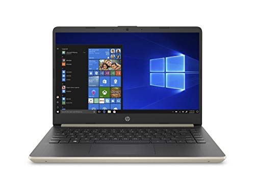 2020 HP 14" HD (1366 x 768) Thin and Light Laptop PC, Intel Celeron N4020 Dual-Core Processor, 4GB DDR4 RAM, 64GB eMMC, HDMI, WiFi, Bluetooth, Webcam, Windows 10 S, 1 Year Microsoft 365, Pale Gold