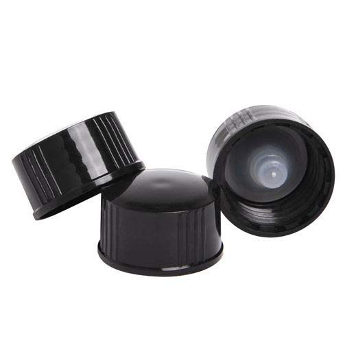 Ananda Corporation 144 PCS, 17mm X 60mm [2 Dram, 8ml] Amber Glass Vials with Plastic Cone Liner Cap