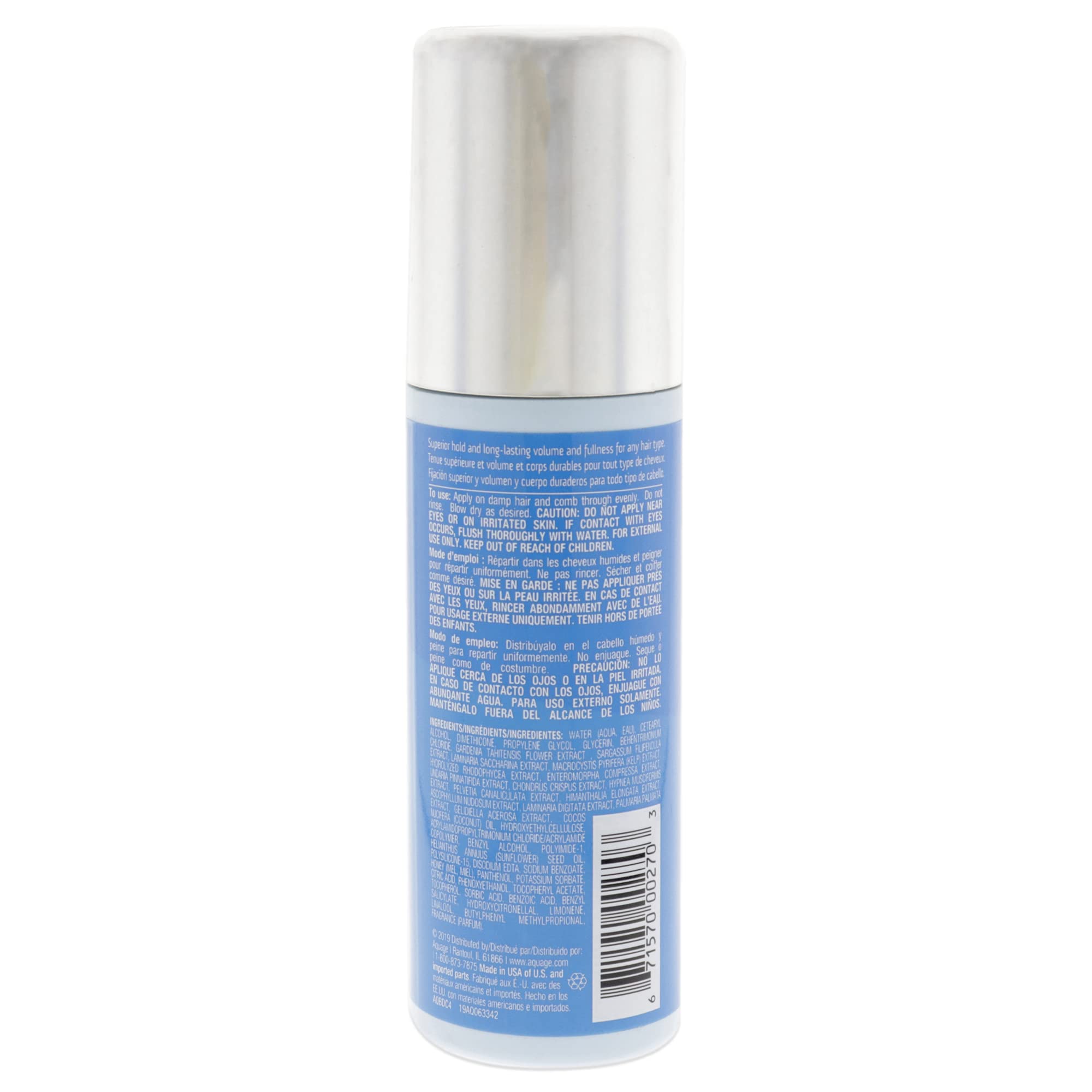 Aquage Blow Dry Creme, Adds Volume and Lift to Root Area and Overall Body and Fullness When Blow-Drying Hair, Long Lasting Hold, 4 oz.