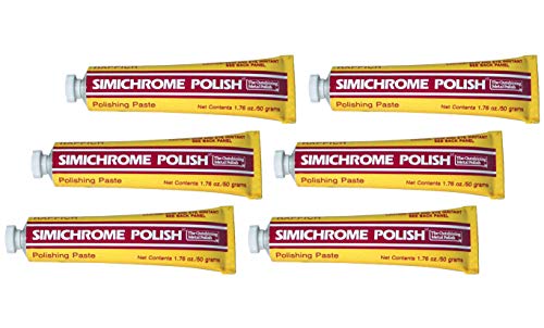 6 Pack Simichrome Polish 1.76 oz Happich Metal Polishing Paste 390050 Bakelite Test